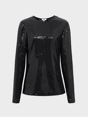 REISS Sequin Top