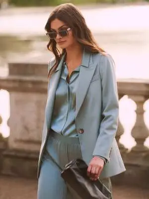 REISS Wool-blend Single-breasted Blazer - Green