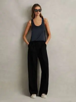 REISS Eden Petite Trousers - Black