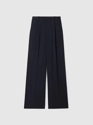 REISS Eden Petite Trousers - Navy