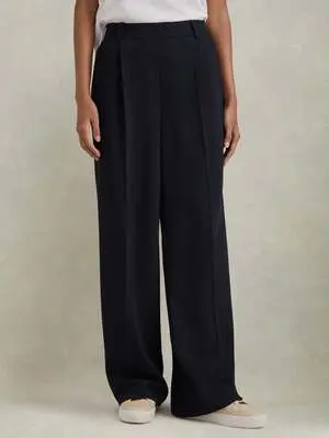 REISS Eden Petite Trousers - Navy