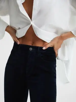 Paige Cindy Twisted Seam Velvet Jeans