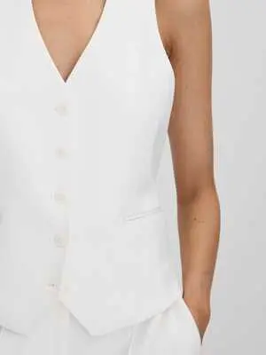 REISS Sienna Crepe Waistcoat