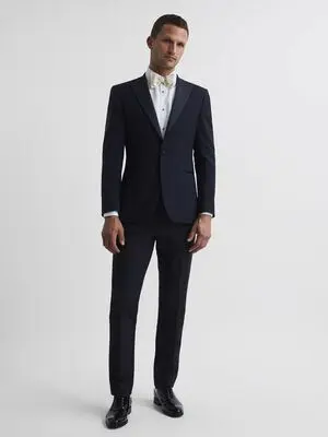REISS Poker Standard Trim Modern Fit Tuxedo Trousers