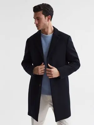 Men's Navy Overcoats
