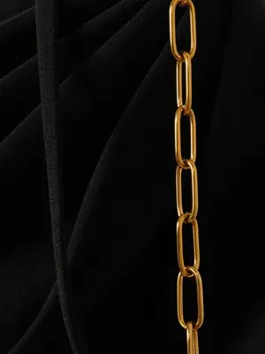 Halston Brea Stretch Crepe Jumpsuit - Black