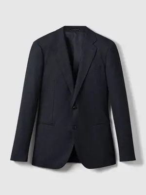 REISS Dunn Single Breasted Wool Suit Slim Fit Blazer