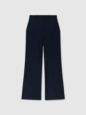 REISS Margeaux Wide Leg Suit Trousers - Navy