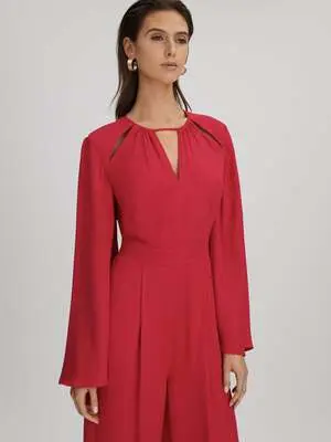 REISS Tania Flared Sleeve Jumpsuit