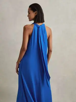 REISS Dina Tie Neck Maxi Dress