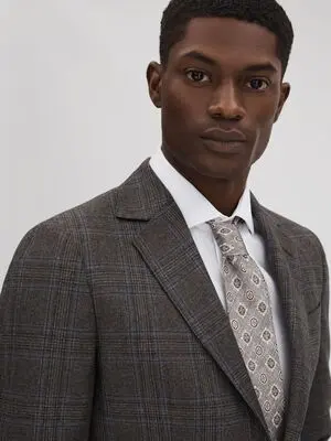 REISS Fantasy Slim Fit Wool Single Breasted Check Blazer