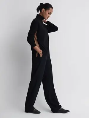 REISS Alexis Wool Blend Roll Neck Jumper