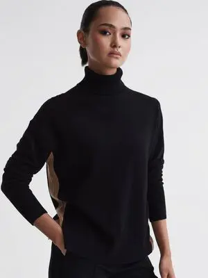 REISS Alexis Wool Blend Roll Neck Jumper