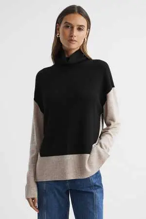 REISS Alexis Wool Blend Roll Neck Jumper