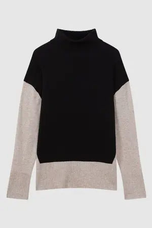 REISS Alexis Wool Blend Roll Neck Jumper