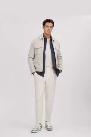 REISS Astor Leather Trainers