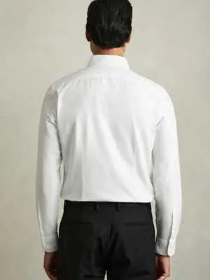 REISS Greenwich Soft Wash Button Down Oxford Shirt - White