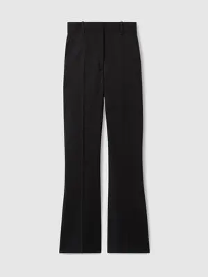 REISS Haisley Wool-blend Flared Trousers - Black