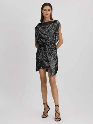 Halston Paneled Dresses