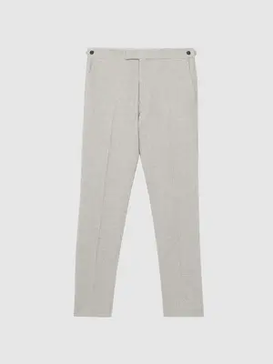 REISS Flock Puppytooth Slim Fit Trousers