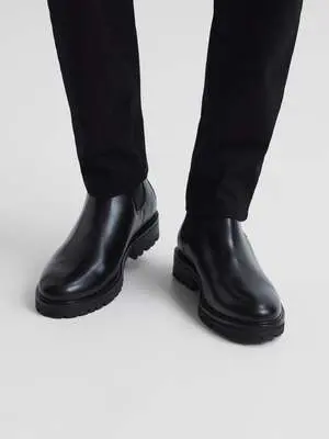 REISS Chiltern Leather Chelsea Boots