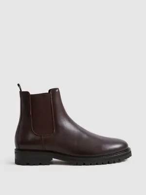 REISS Chiltern Leather Chelsea Boots