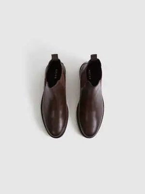 REISS Chiltern Leather Chelsea Boots