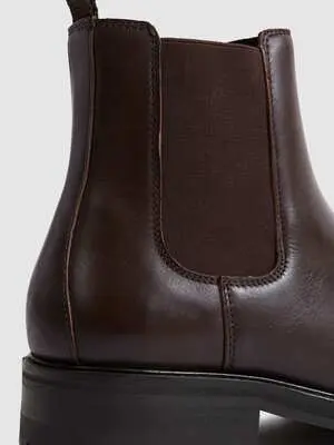 REISS Chiltern Leather Chelsea Boots