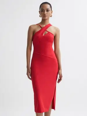 REISS Halle Bodycon Midi Dress