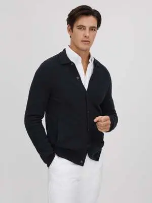 REISS Kiedler Ribbed Wool Cardigan