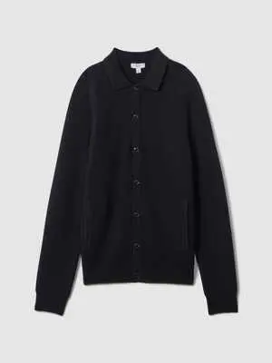 REISS Kiedler Ribbed Wool Cardigan