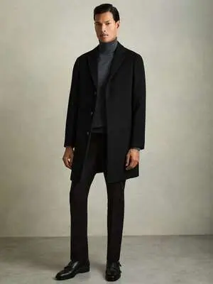 REISS Gable Wool Blend Epsom Overcoat