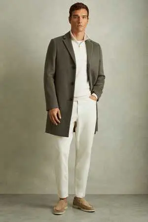 REISS Gable Wool Blend Epsom Overcoat