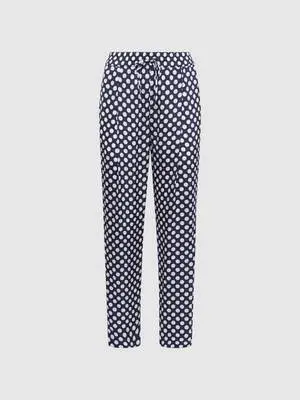 REISS Ezra Polka Dot Tapered Trousers