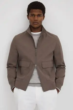 REISS Rufus Funnel Neck Jacket