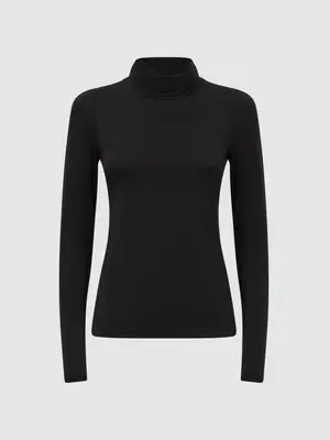 REISS Piper Fitted Roll Neck T-shirt