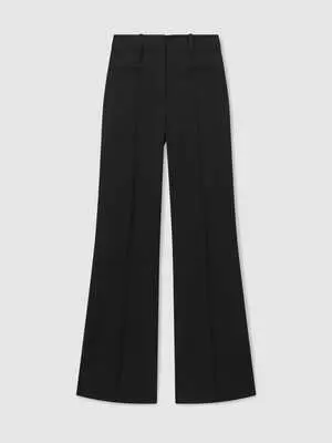 REISS Claude High-rise Flared Trousers - Black