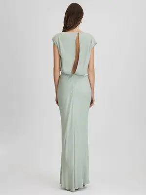 REISS Rupa Draped Maxi Dress