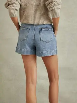REISS Olivia High-rise Denim Shorts