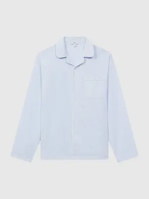 REISS Westley Striped Cotton Button-through Pyjama Shirt