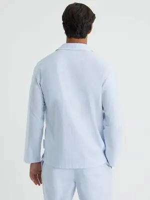 REISS Westley Striped Cotton Button-through Pyjama Shirt