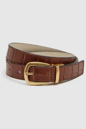 REISS Madison Reversible Leather Belt