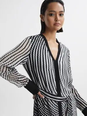 REISS Check Belted Mini Dress