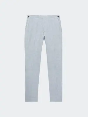 REISS Lagoon Slim Fit Linen Trousers