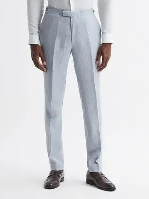 REISS Lagoon Slim Fit Linen Trousers