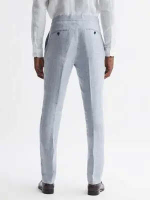 REISS Lagoon Slim Fit Linen Trousers