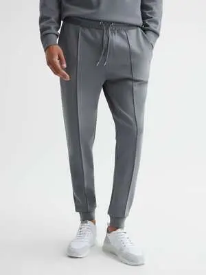 REISS Premier Green Premier Drawstring Jersey Joggers - Sage