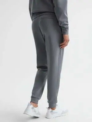 REISS Premier Green Premier Drawstring Jersey Joggers - Sage
