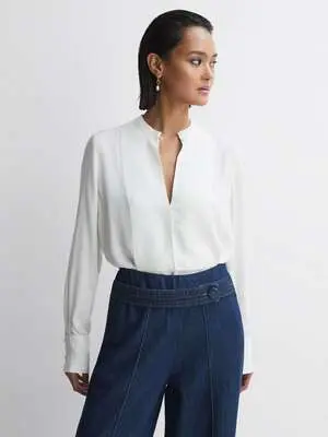 REISS Emmy Ribbon Front Blouse