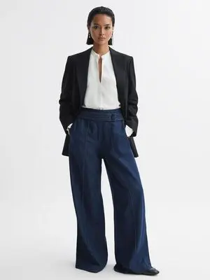 REISS Emmy Ribbon Front Blouse